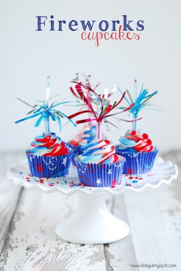 Fireworks Cupcakes 4th of July Recipe