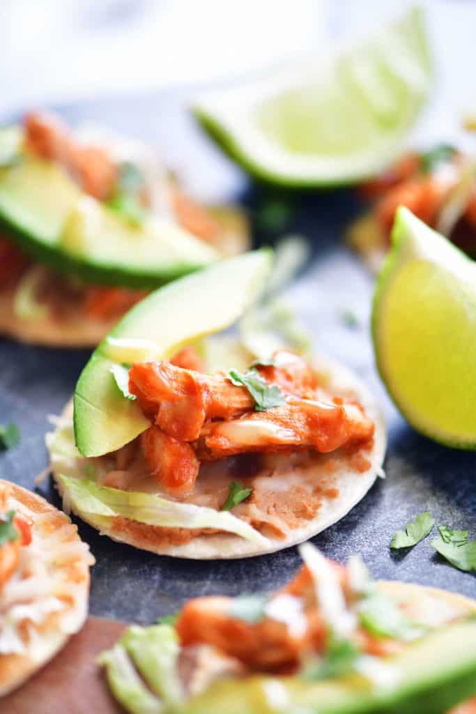 Mini Chicken Taco Pizzas - The Gunny Sack