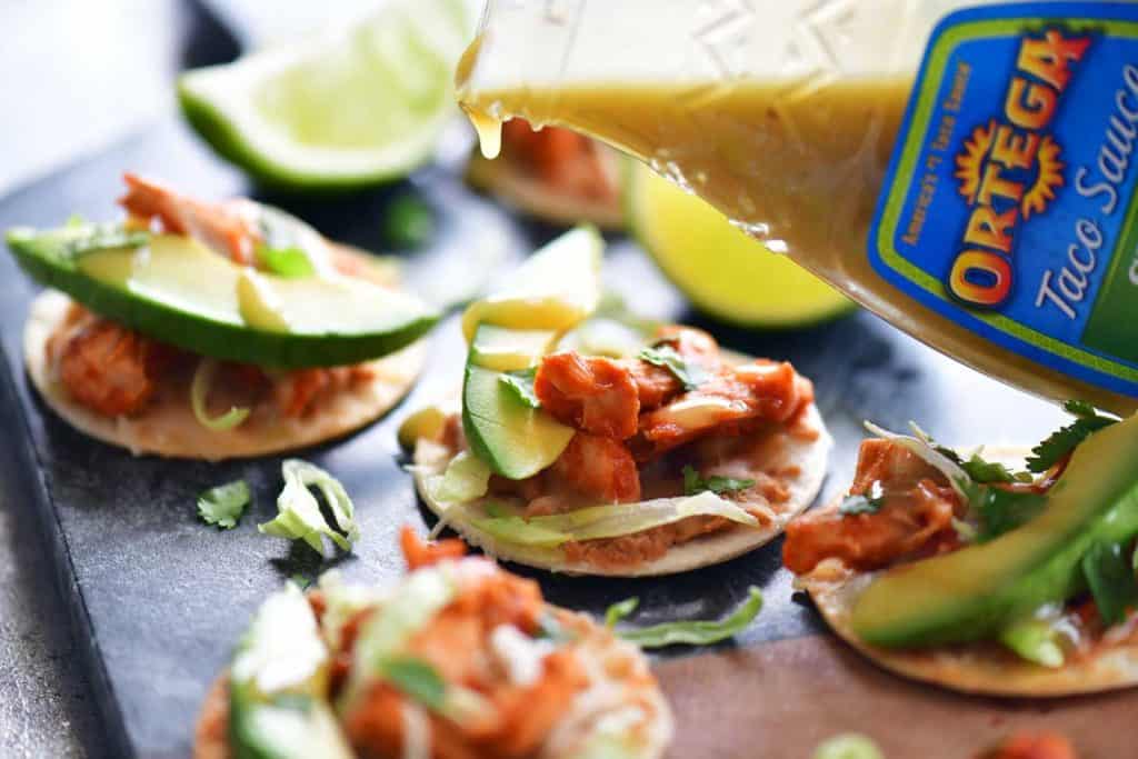 Mini Chicken Taco Pizzas - The Gunny Sack