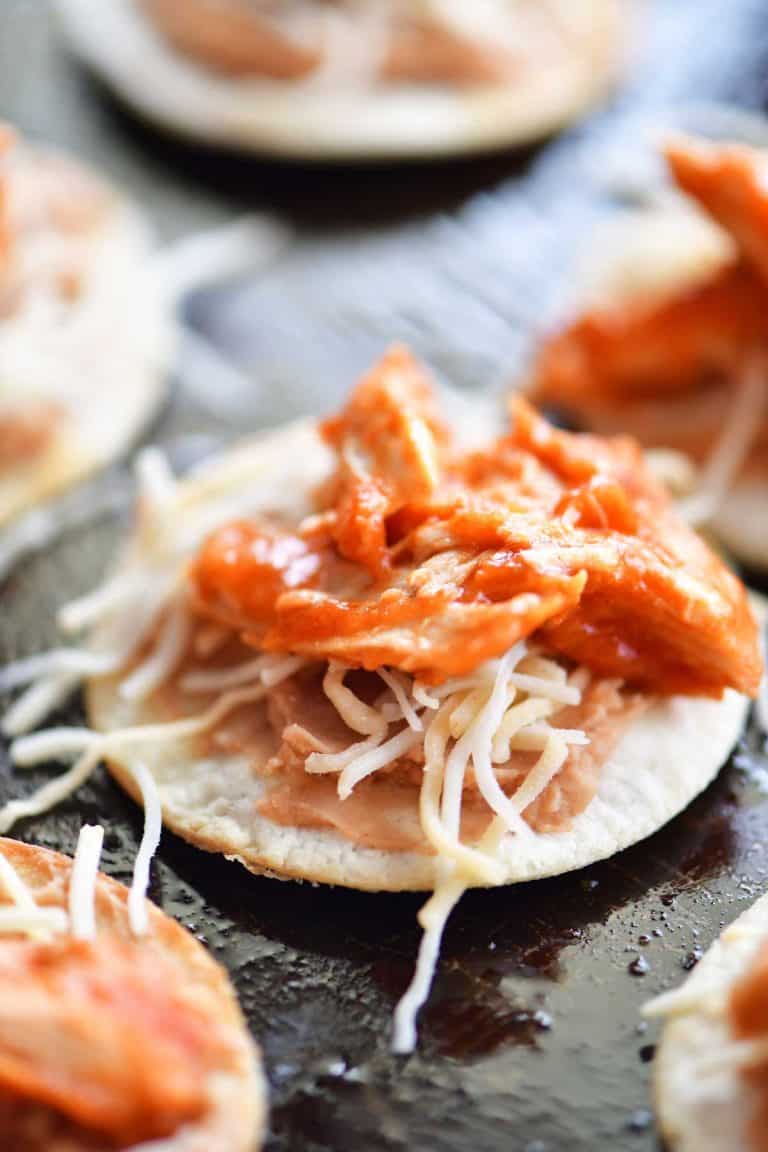 Mini Chicken Taco Pizzas - The Gunny Sack