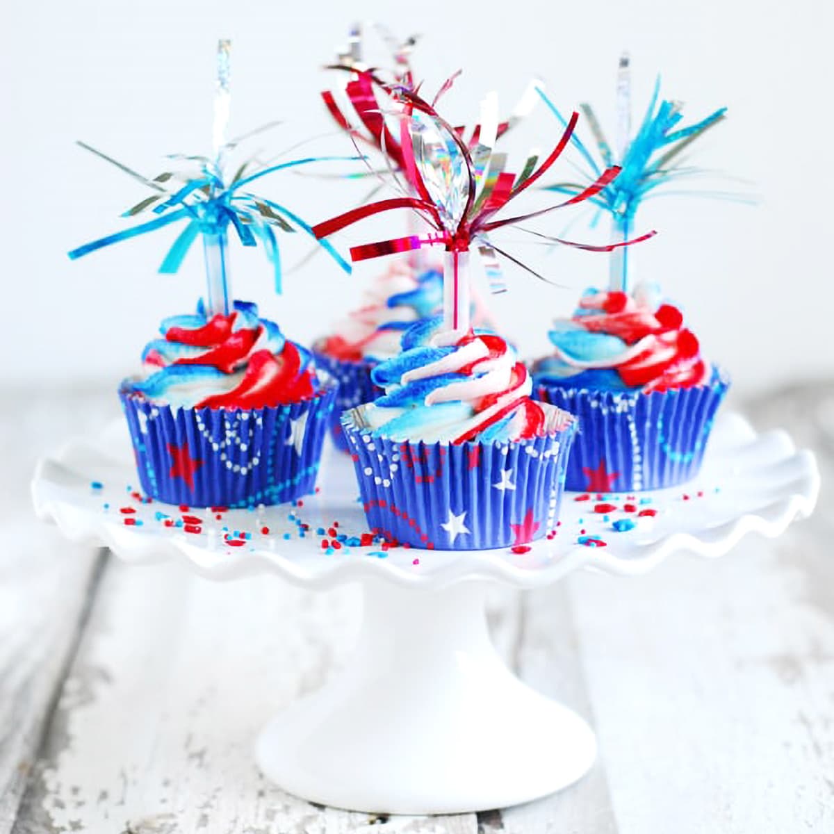 Fireworks Cupcakes 4th of July Recipe