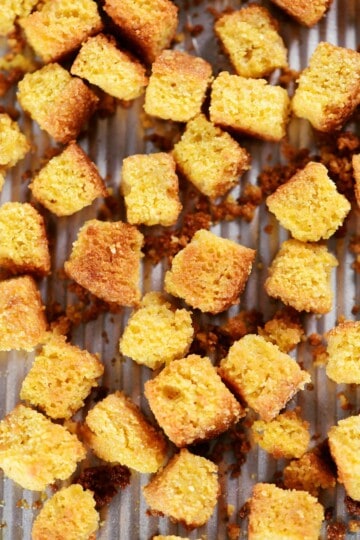 Cornbread Croutons - The Gunny Sack